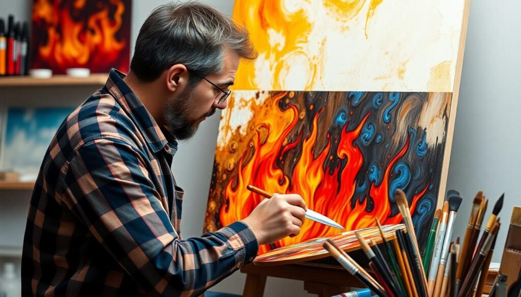 Painting Fire: Master the Art of Capturing Flames on Canvas with These ...